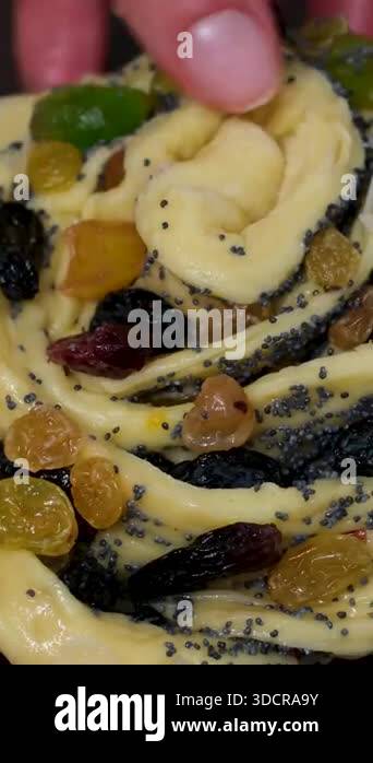 process of making homemade cruffins. Rolling yeast dough, adding butter ...