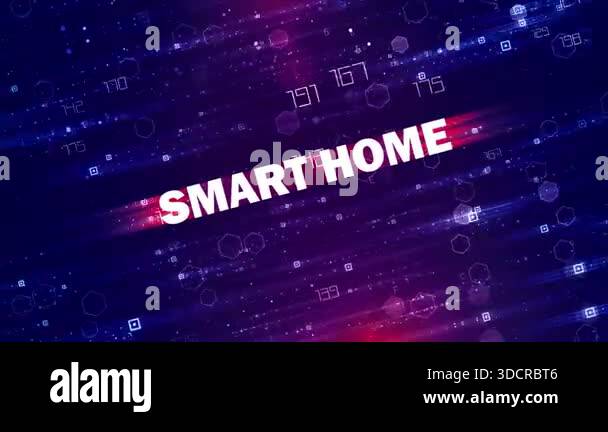 Smart Home tech background Stock Video Footage - Alamy
