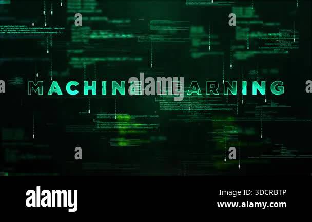 Machine Learning Word on Style Hologram Video 02 Stock Video Footage ...