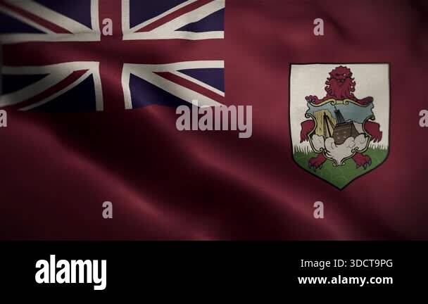 Bermuda Wavy Flag in the Wind Stock Video Footage - Alamy