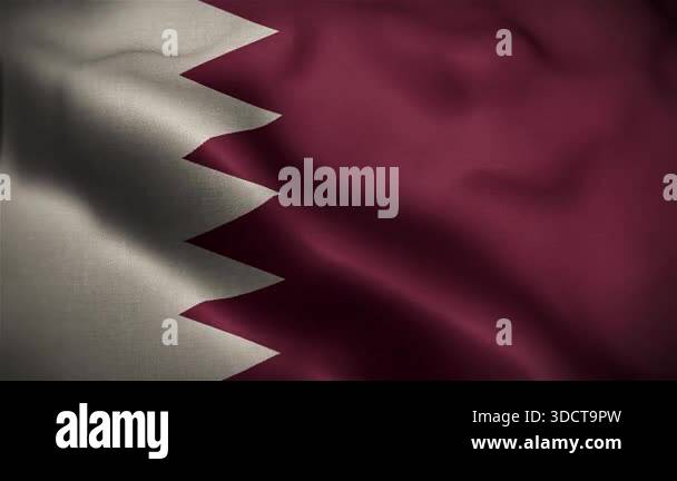 Bahrain Wavy Flag in the Wind Stock Video Footage - Alamy