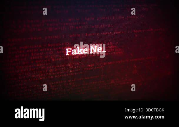 Fake News on digital screen message on computer screens V01 Stock Video ...