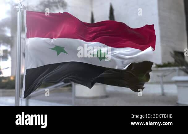 Syria Flag in the Wind Waving Official Flag 4K Stock Video Footage - Alamy