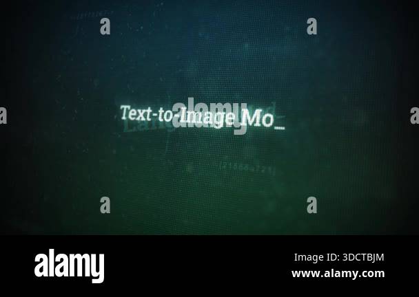 Text-to-Image Models on digital screen message on computer screens V03 ...