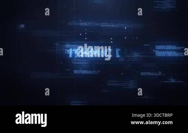Algorithmic Design Word on Dynamic Technology Background Stock Video ...