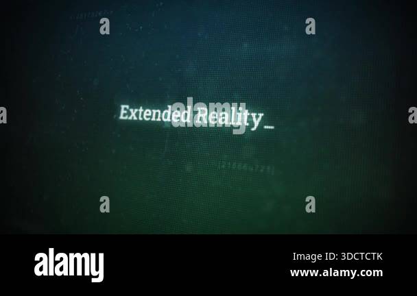 Extended Reality (XR) on digital screen message on computer screens V03 ...