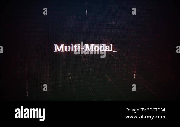 Multi-Modal AI on digital screen message on computer screens Stock ...