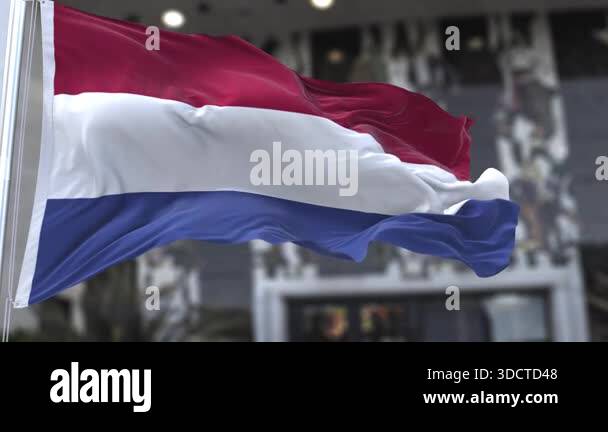 Netherlands Wavy Flag in the Wind Waving Official Flag 4K Stock Video ...