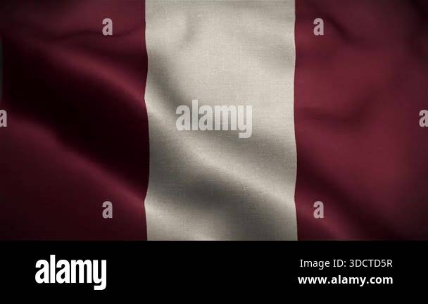 Peru Wavy Flag in the Wind in Slow Motion Waving Official Flag Stock ...