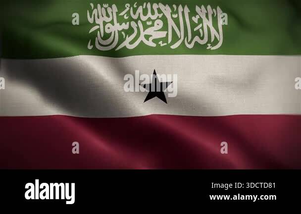 Somaliland Wavy Flag in the Wind in Slow Motion Waving Official Flag ...