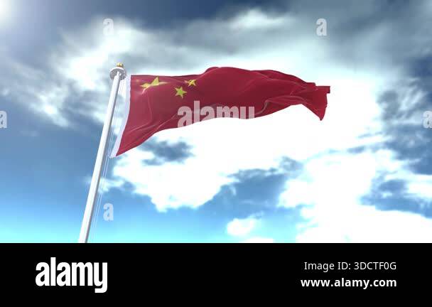 China Flag Loop 4K Stock Video Footage - Alamy