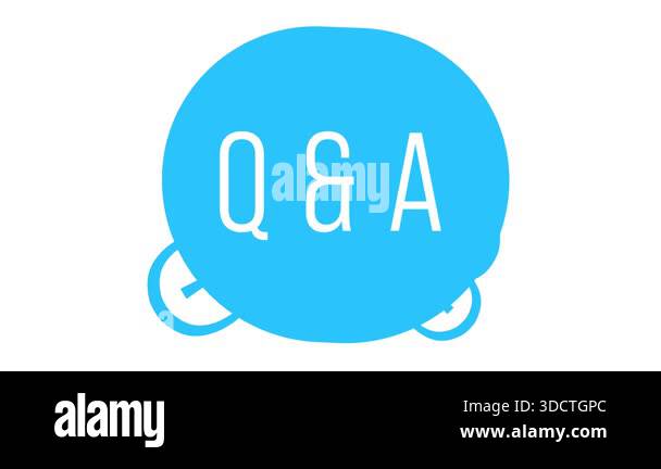 Q And A - Questions And Answers concept animation with text and bulb ...