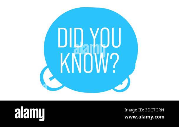 Did You Know concept animation with text and bulb symbols Stock Video ...