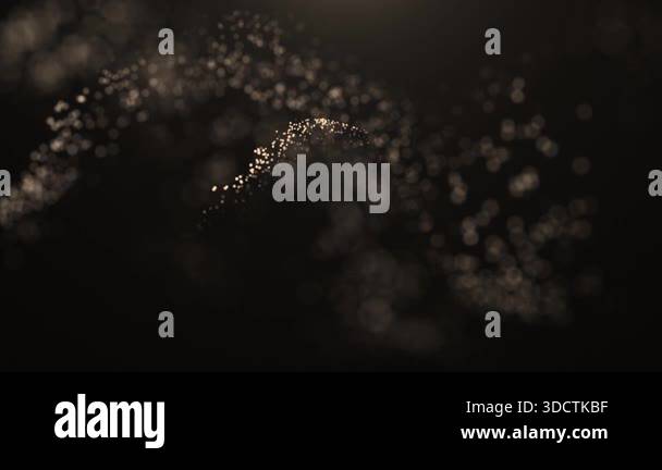 Abstract elegant luxurious digital gold glitter particle waves on a ...