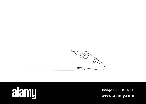 Self drawing animation of single line draw samurai in full armor ...