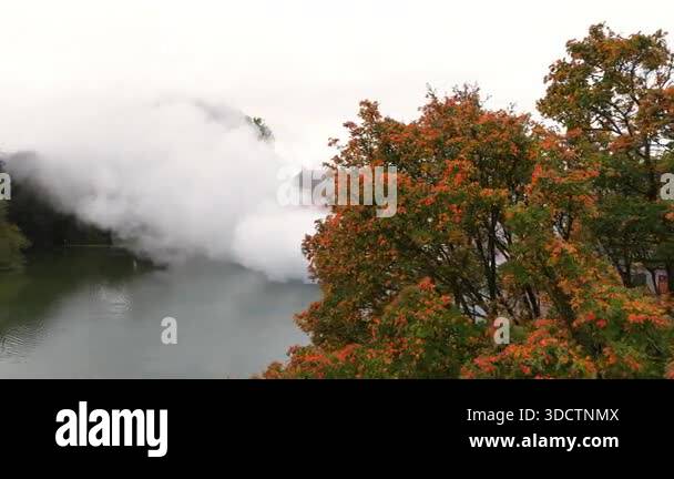 Steam rising up from the old Woudagemaal steam pumping station in ...