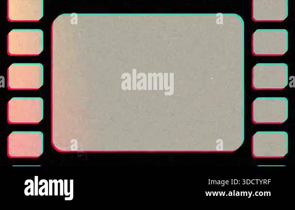 Film strip frame with retro light leaks effect overlay, perfect for ...