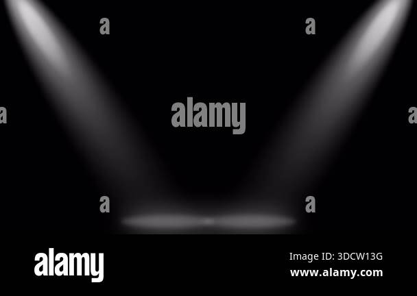 moving spotlights with empty studio backdrop alpha channel animation ...