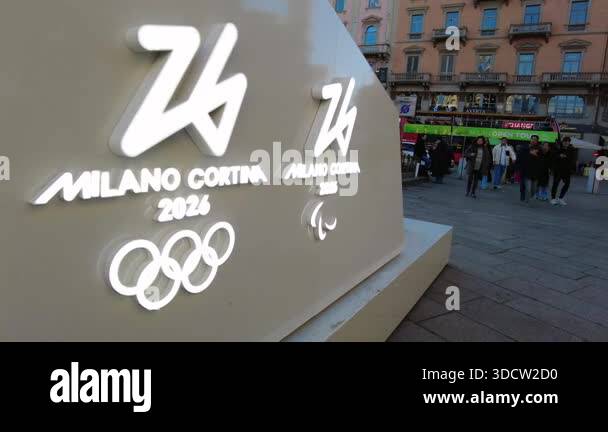 Europe, Italy, Milan - 12,12, 2025: Milano Cortina 2026 Olympic winter ...