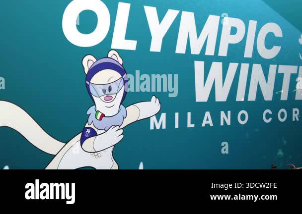 Europe, Italy, Milan - 12,12, 2025: Milano Cortina 2026 Olympic winter ...
