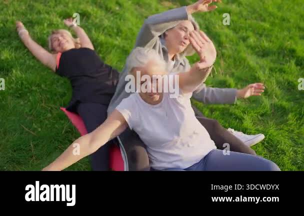 Two women stretching laughing Stock Videos & Footage - HD and 4K Video ...