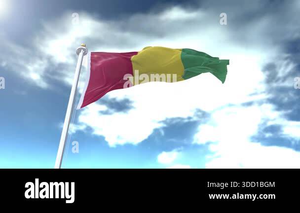 Guinea Flag Loop 4K Stock Video Footage - Alamy