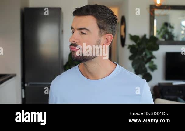 Man holding large bone in mouth , close up Stock Video Footage - Alamy