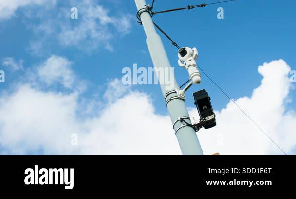 High-definition traffic surveillance cameras showcase the dynamic urban ...