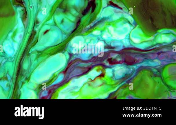 This stock video features an abstract liquid oil painting in motion ...