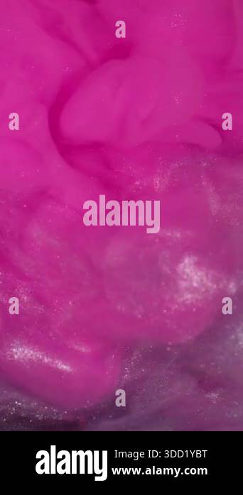 Vertical video. Shimmering liquid. Paint swirl. Art sparkling particles ...