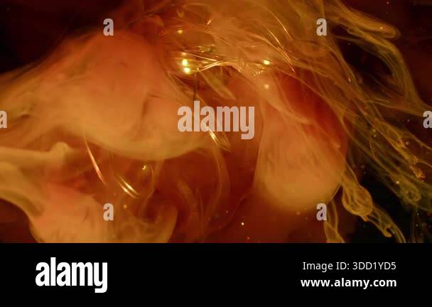 Vapor drop. Ink glow blur. Color smoke mix on glass light bulb ...