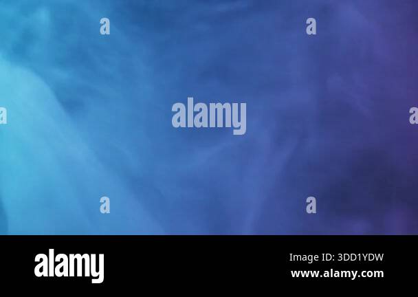 Fluorescent smoke. Color ink flow. Defocused blue purple texture splash ...