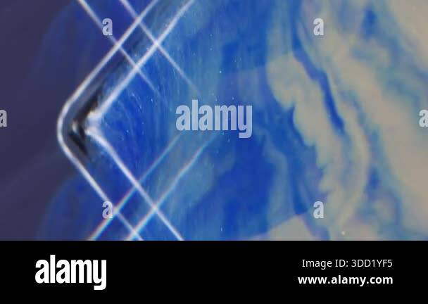 Angle splash. Marble art. Defocused blue white neon colorful sparkling ...