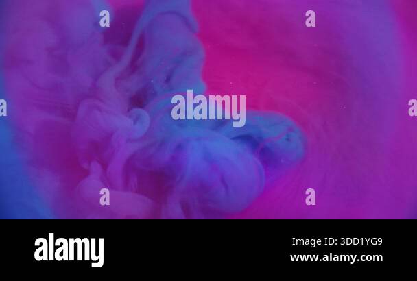 Haze splash. Blur dye flow. Color paint puff wave pink purple water ...