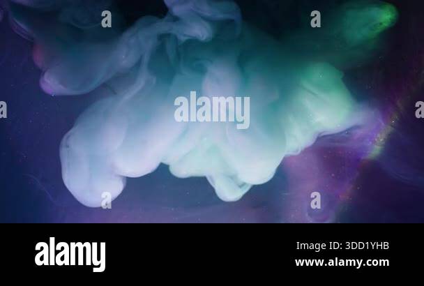 Smoke texture. Fog paint. Blur blue purple yellow colorful rainbow ...