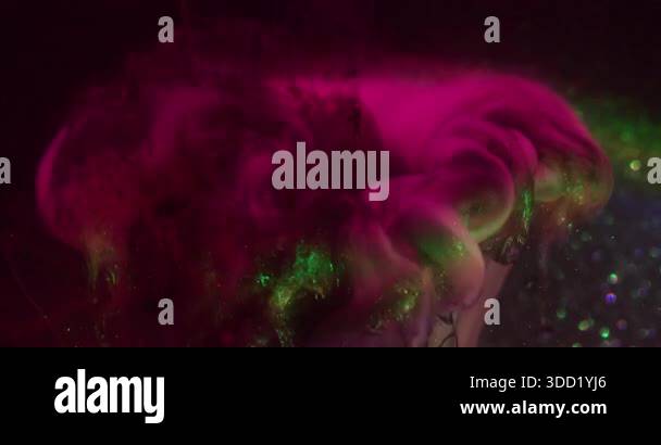 Color wave. Steam texture. Defocused vibrant glitter pink purple green ...