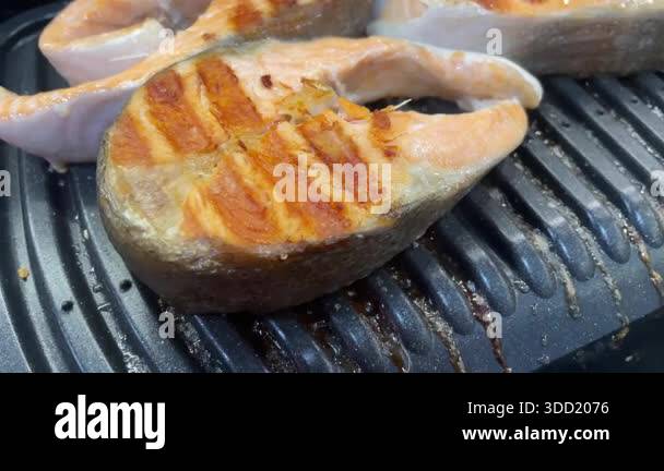 salmon, grilled red fish, seafood, cuisine, grill, cooking, delicacy ...