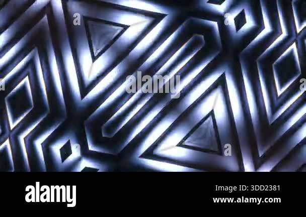 Seamless 3D animation of an abstract kaleidoscope. Hypnotic pattern of ...