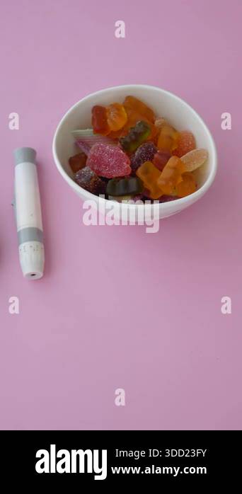 Diabetes measurement tools and Sugar Stock Video Footage - Alamy