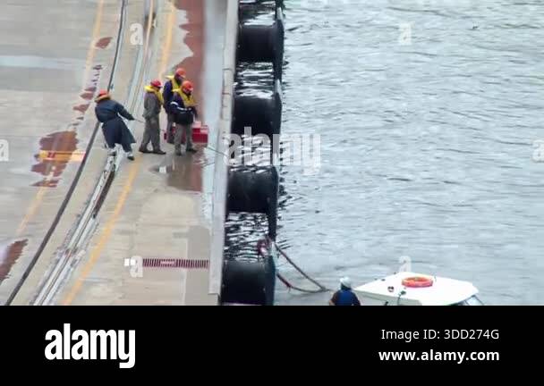 Buenos Aires, Argentina - March 20 20, 2015: Dock Workers Handling ...