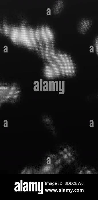 Abstract black and white halftone particle flow with smooth motion on ...