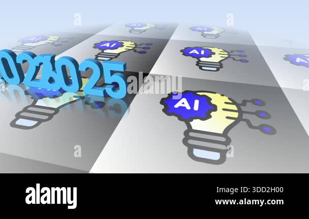 Futuristic AI Innovation Timeline Animation 20252026 Stock Video ...