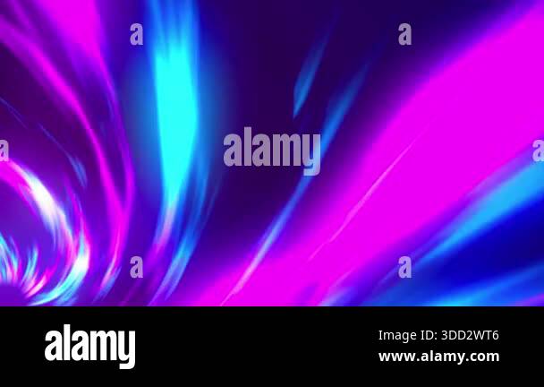 Abstract image featuring swirling neon light streaks in shades of ...