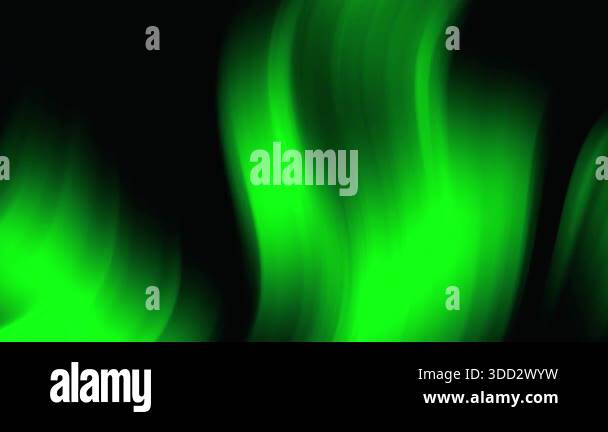 A mesmerizing display of vibrant green, neon-like light curves on a ...