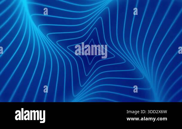 Mesmerizing blue neon lines forming a starburst pattern on a dark ...