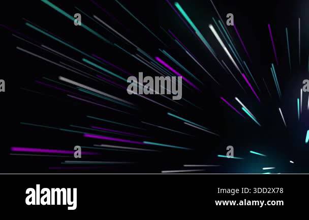 Vibrant purple, blue, and white streaks radiate from a central point on ...