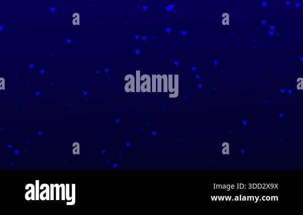 Dynamic dark blue background with moving blue triangles and dots ...