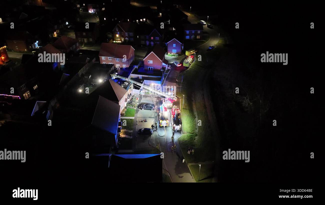 Drone footage shows emergency services at scene after child dies in ...