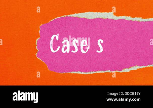 Case study message writing on ripped torn paper background Stock Video ...