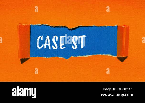 Case study message writing on ripped torn paper background Stock Video ...